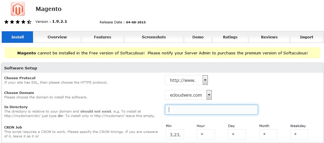 How To Install Magento From cPanel Softaculous?