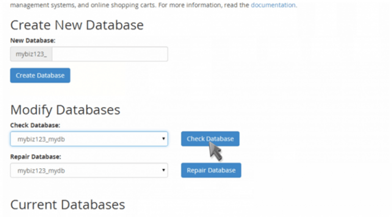 How Can I Check A Mysql Database For Errors In Cpanel Web Hosting Faqs By Milesweb