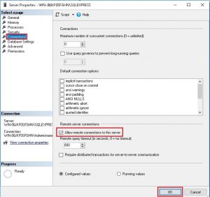 Configure Remote Access and Connect to a Remote SQL Server 2019