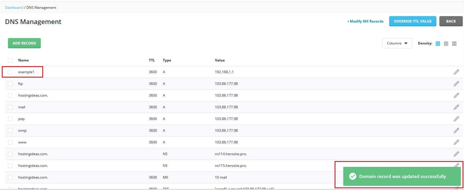 How to Add and Modify DNS Records in DirectAdmin?