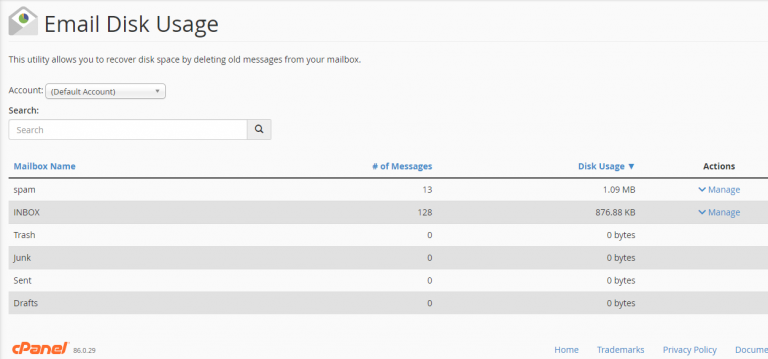 How To Manage Email Disk Usage In Cpanel Web Hosting Faqs By Milesweb