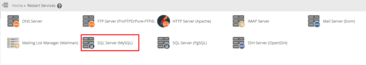 Restart Mysql Server From Whm Web Hosting Faqs By Milesweb